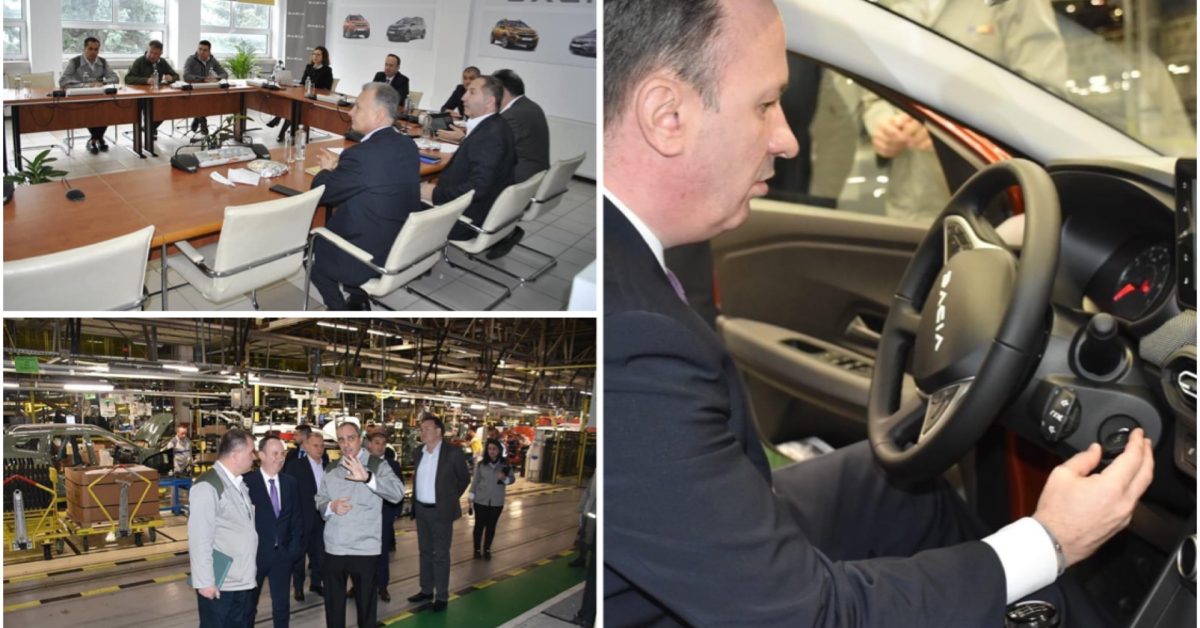 Adrian Câciu și Mihai Diaconu, vizită importantă la Uzina Dacia Mioveni ...