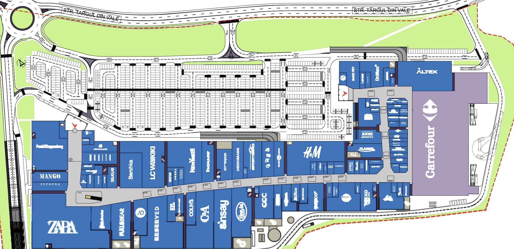 Harta completă Argeș Mall cu toate brandurile noului centru comercial ...