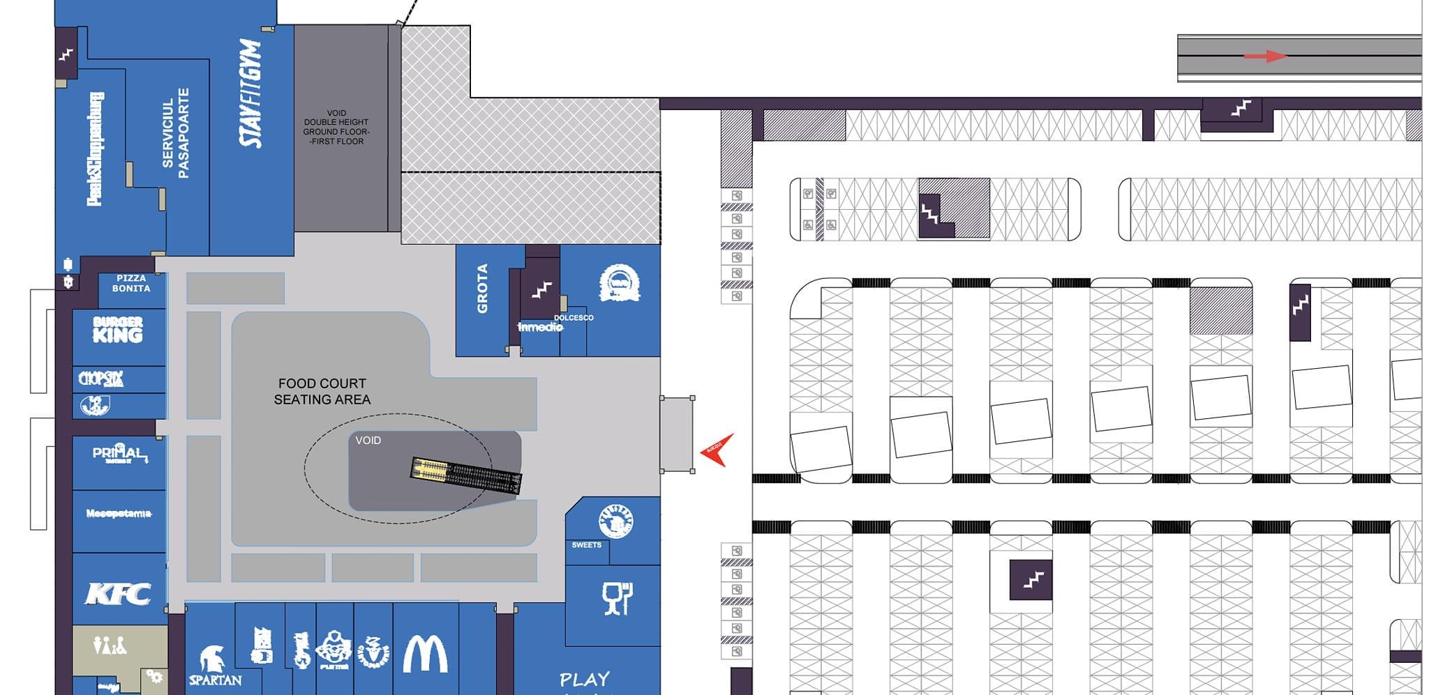 Harta completă Argeș Mall cu toate brandurile noului centru comercial ...