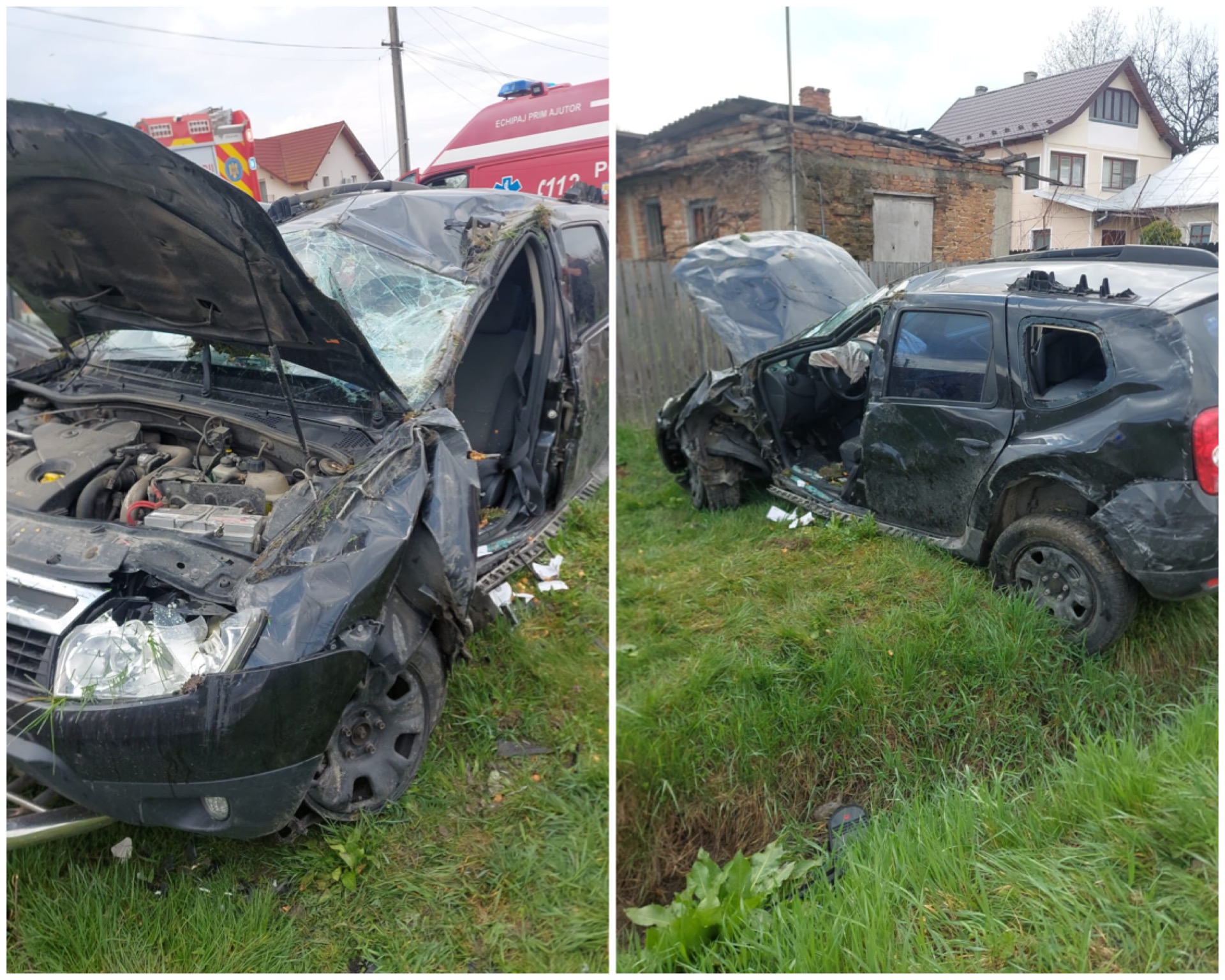 Accident grav pe DN 7C. Victimă blocată în autoturism