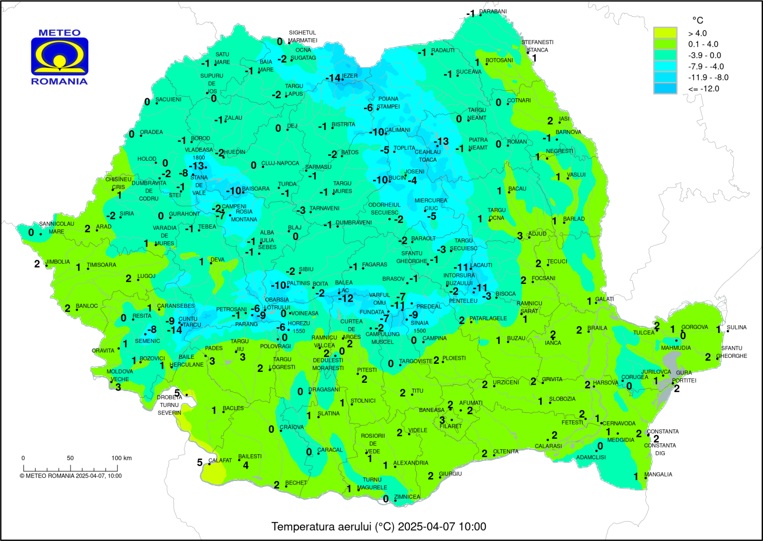 Harta județelor din România lovite de vortex polar! ANM anunță azi, 7 ...