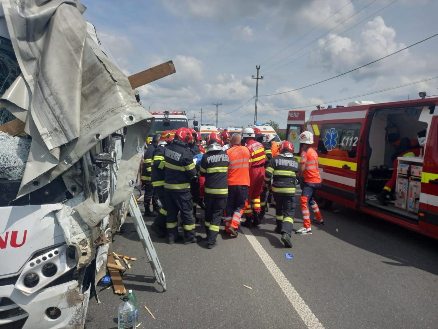 Accident în comuna Bascov, DN7, zona Valea Ursului