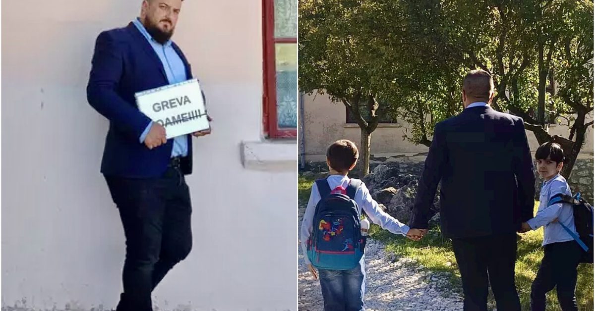 Tată din Argeș, în greva foamei! Copiii din Piatra, nevoiți să parcurgă ...