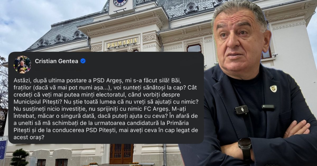 Lămâița politică la Pitești: primarului Cristian Gentea i s-a acrit de ...