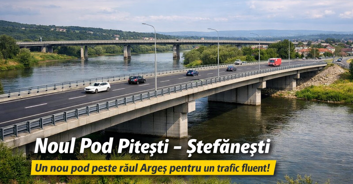 Podul Viilor va avea un frate: proiect comun Pitești-Ștefănești pentru ...